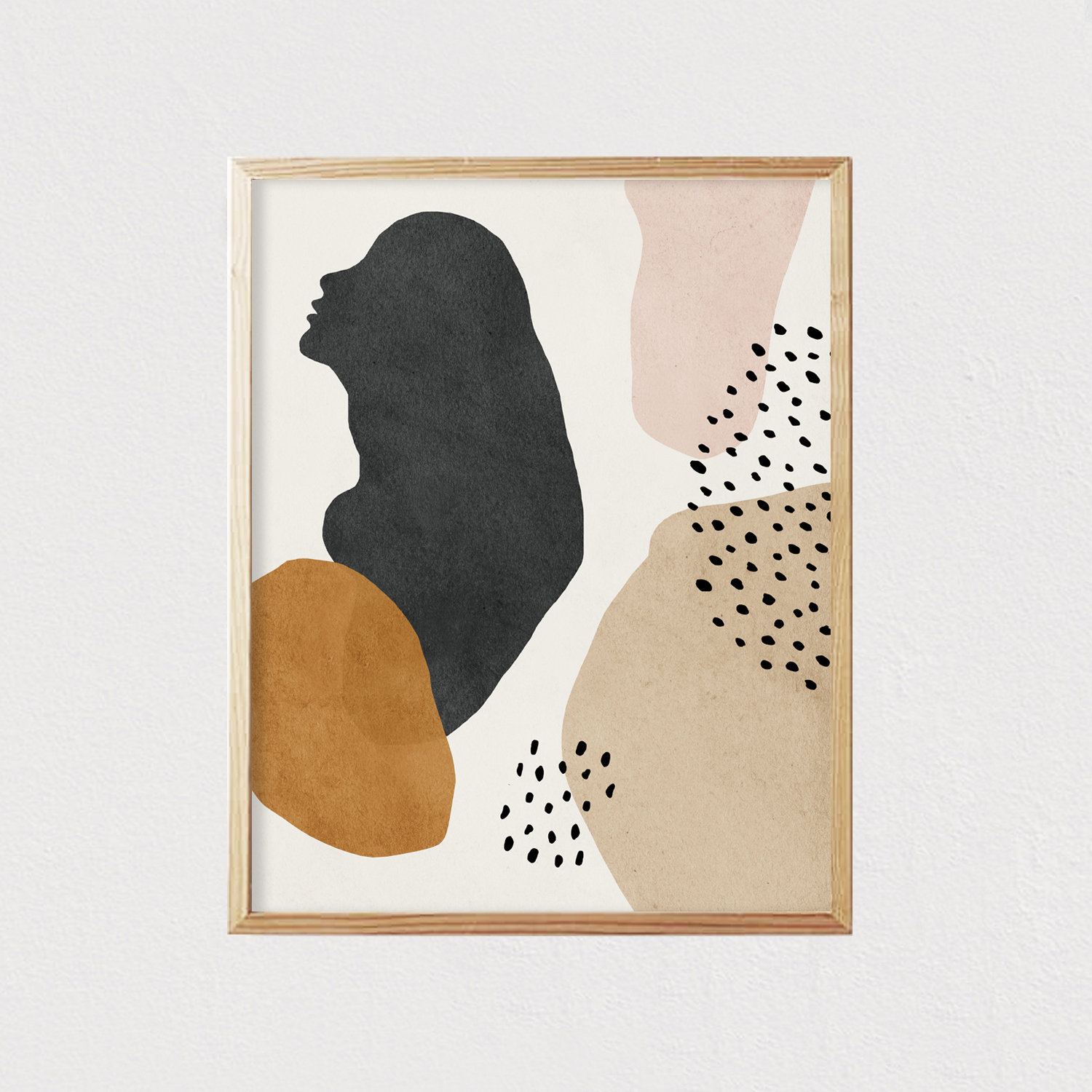 Abstract Woman Silhouette Neutral Art Print Mid Century - Etsy