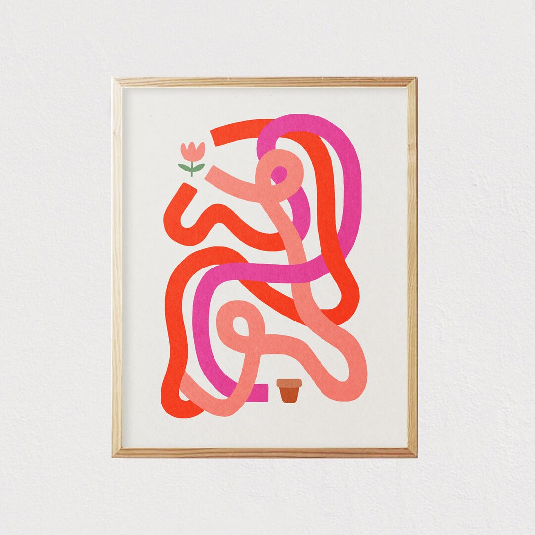 Labirint Abstract Print - Mid Century Modern Wall Art - Children's Art ...