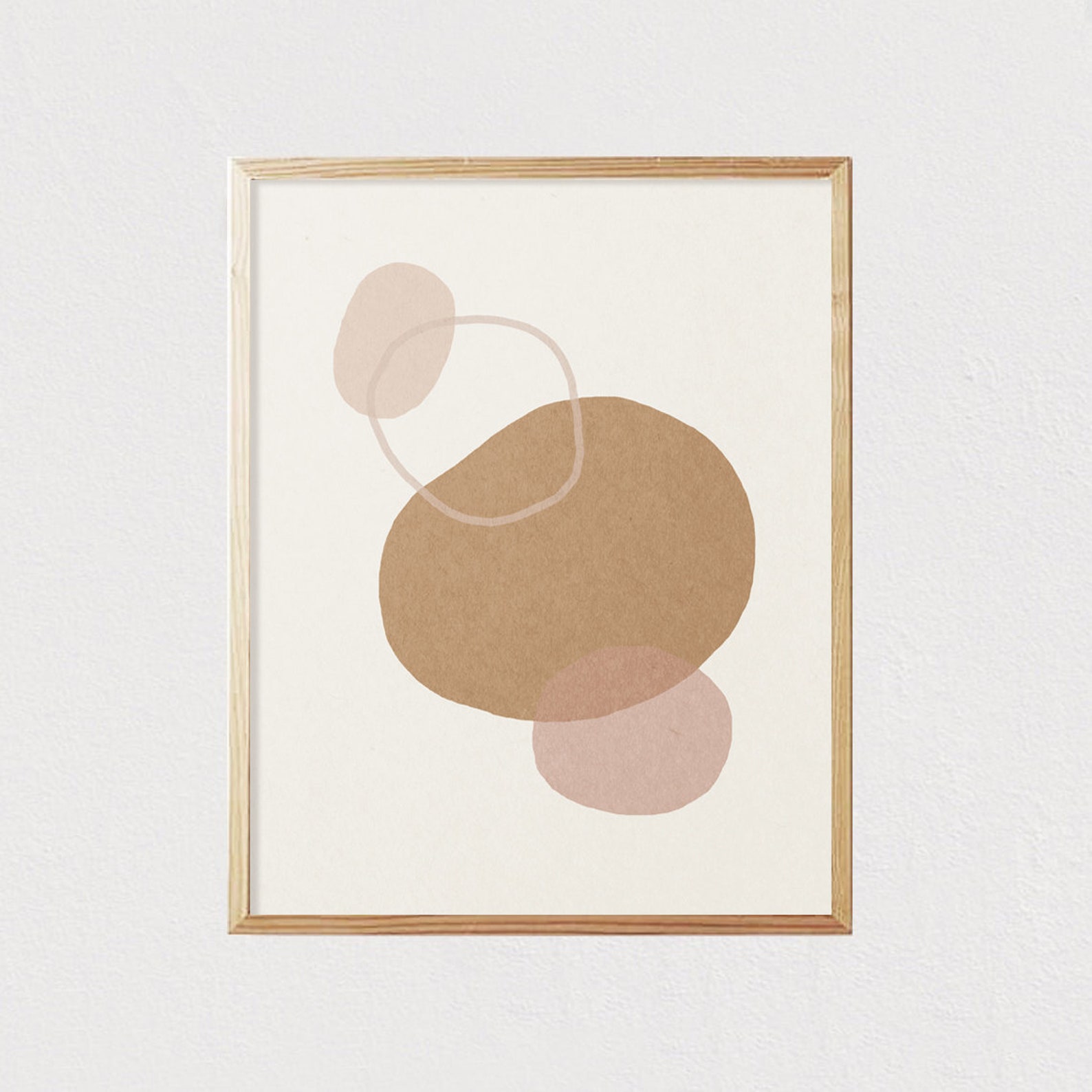 Abstract Art Shapes Neutral Art Print Neutrals Mid Century - Etsy
