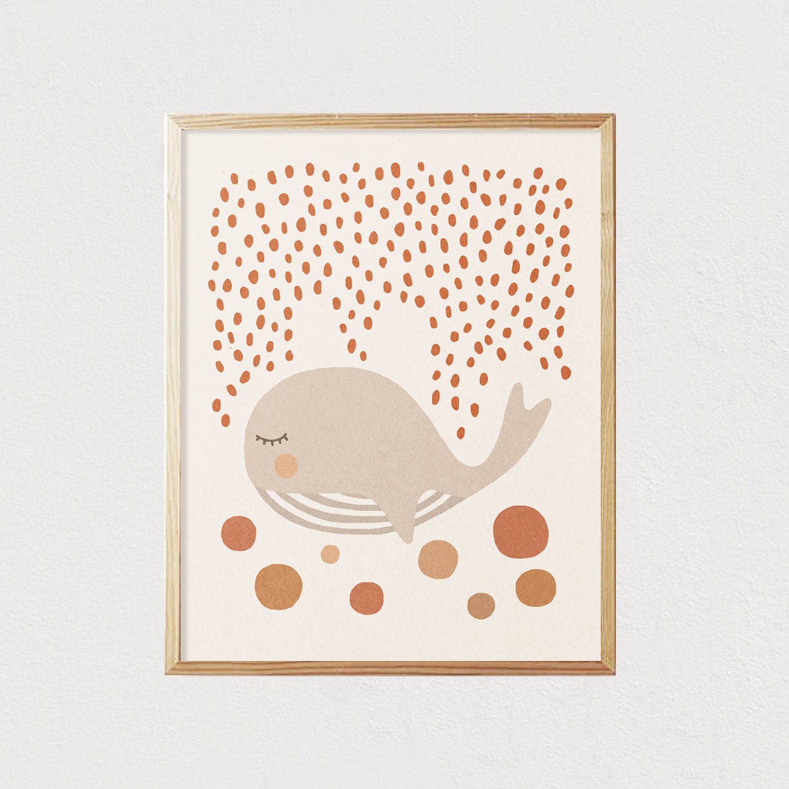Boho Whale Art Neutral Boho Kids Art Kids Playroom Kids - Etsy