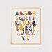 Alphabet Mid Century Modern Kids Wall Art Children's Wall Art Kids Room ...