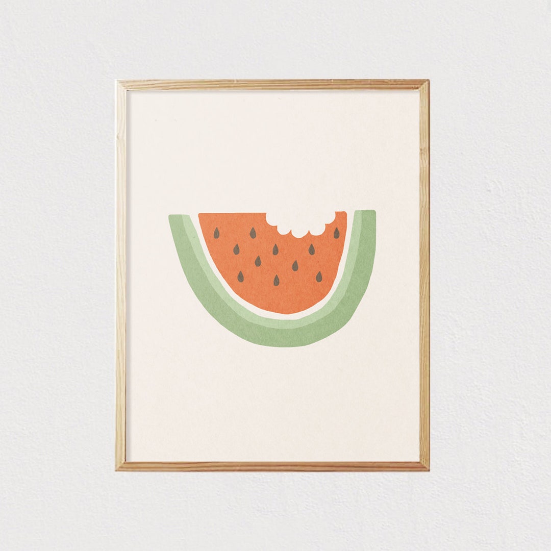 Boho Watermelon - Neutral Boho Kids Art - Kids Playroom Kids Art ...