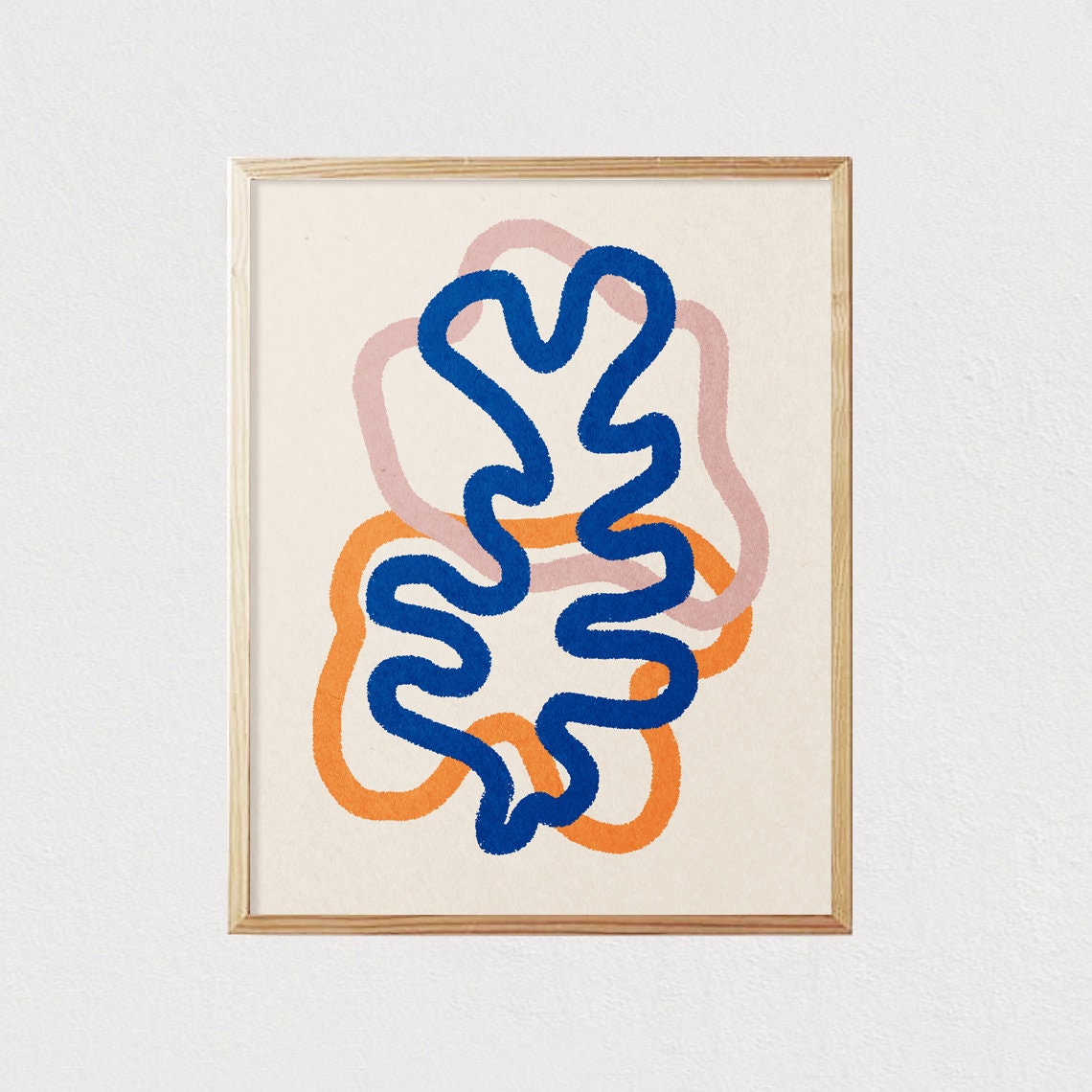 Henri Matisse Inspired Line Art Abstract Art - Mid Century Modern Art ...