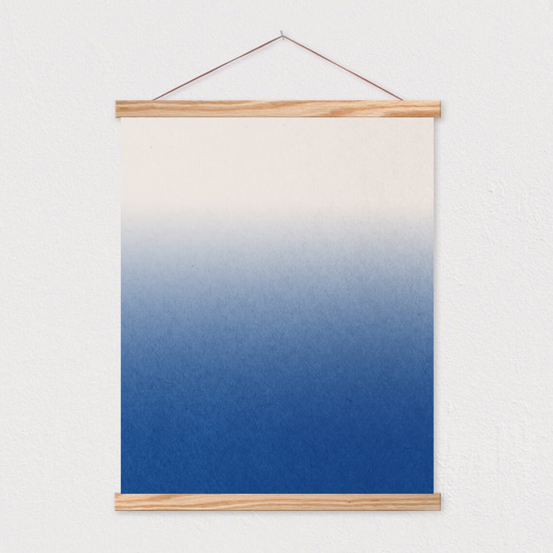 Abstract ombre gradient blue color art print Mid century | Etsy