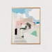 Abstract Greece Santorini Landscape Illustration Art - Mid Century ...