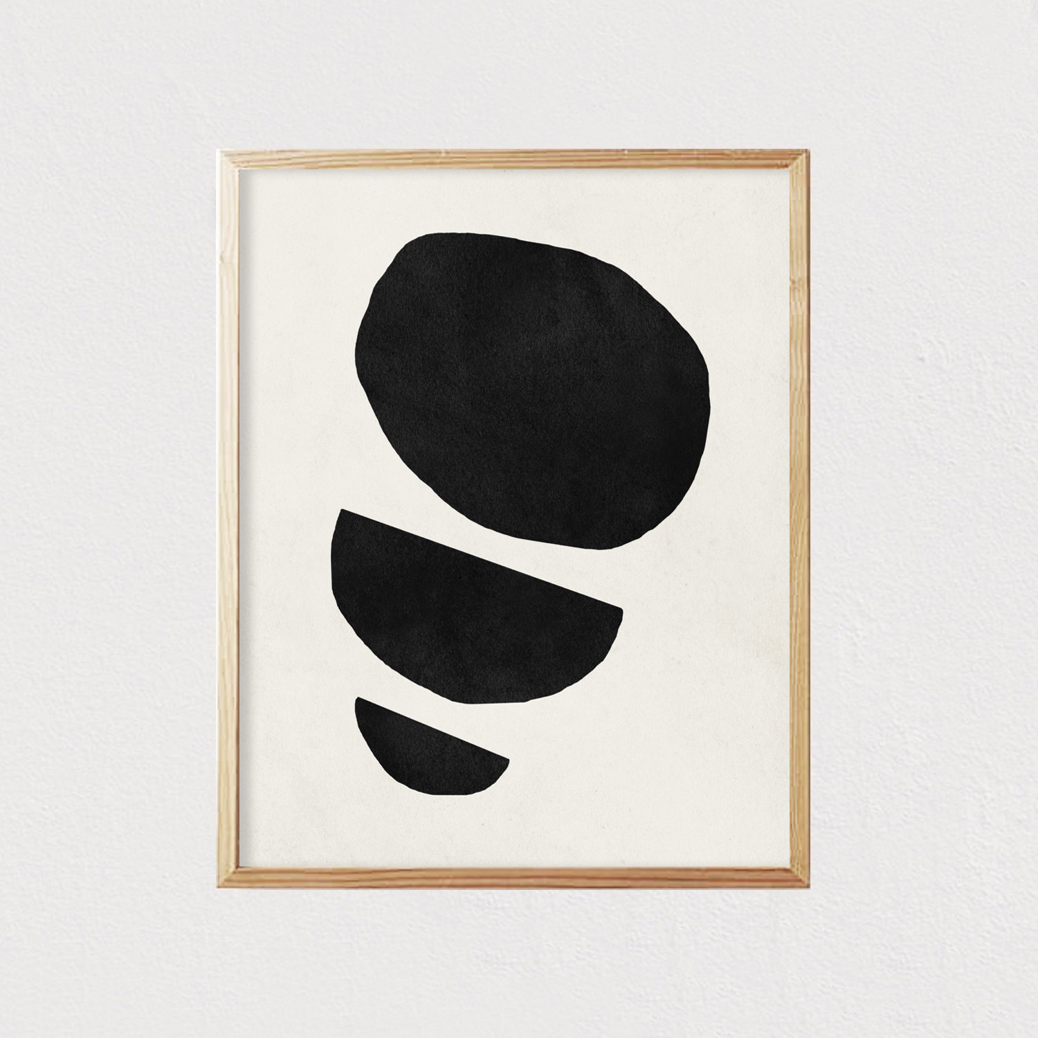 Abstract Art Shapes Neutral Print - Mid Century Modern Wall Art ...
