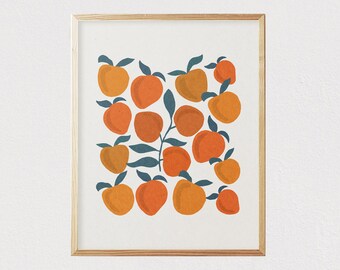 Alphabet Mid Century Modern Kids Wall Art Children's - Etsy