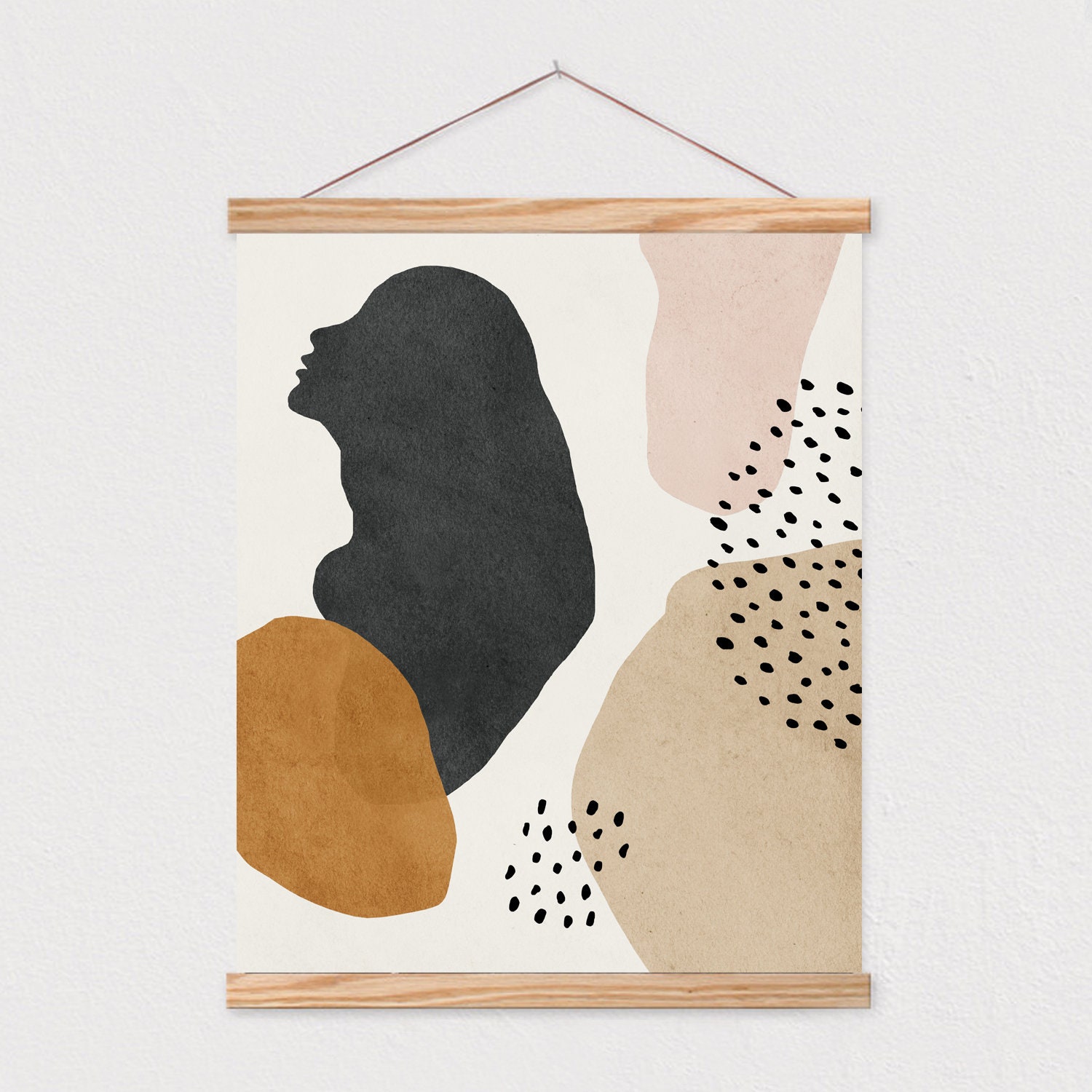 Abstract Woman Silhouette Neutral Art Print Mid Century - Etsy