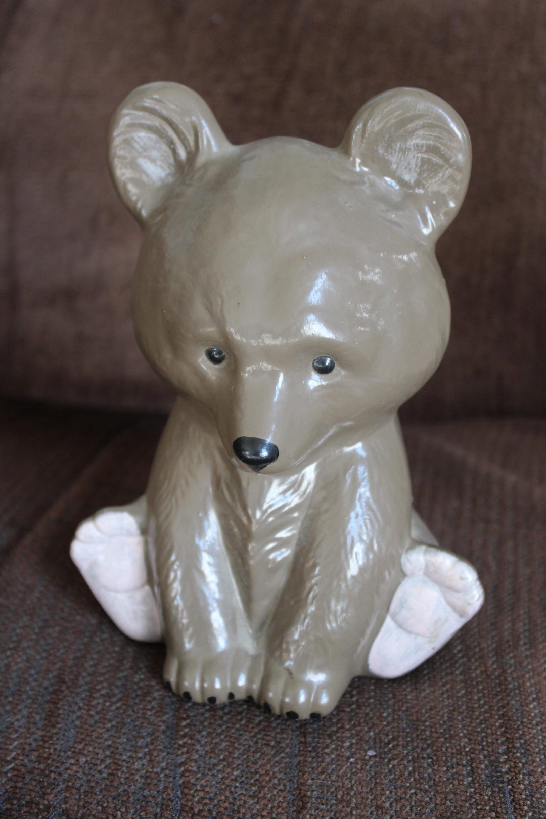 Vintage Ceramic Bear Bank - Etsy