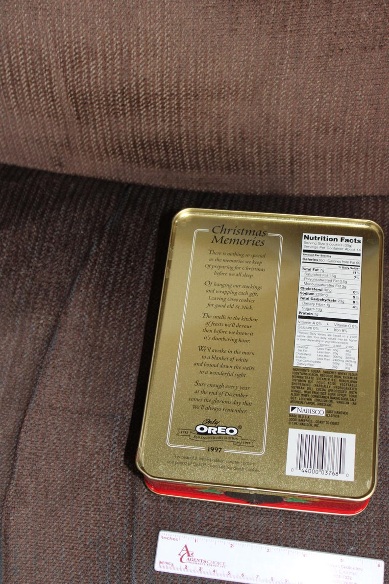 1997 Oreo Christmas Tin - Etsy