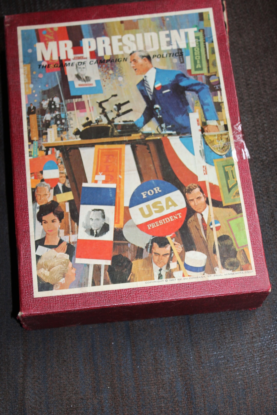 1967 Mr President Board Game - Etsy