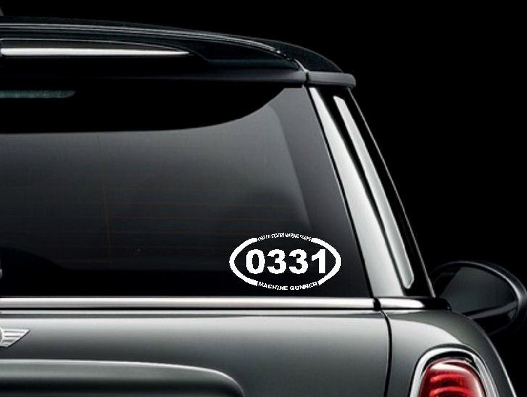 USMC 0331 Machine Gunner Custom Car Truck Van Window or Bumper Sticker ...