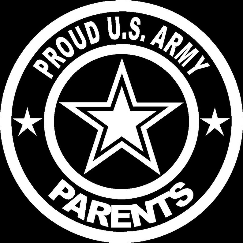 Proud US Army Parents Die Cut Vinyl Decal Bumper Sticker - Etsy