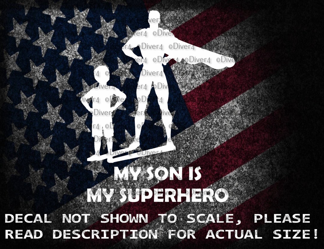 My Son is My Superhero Car Van Truck Sticker Cut Vinyl Decal - Etsy