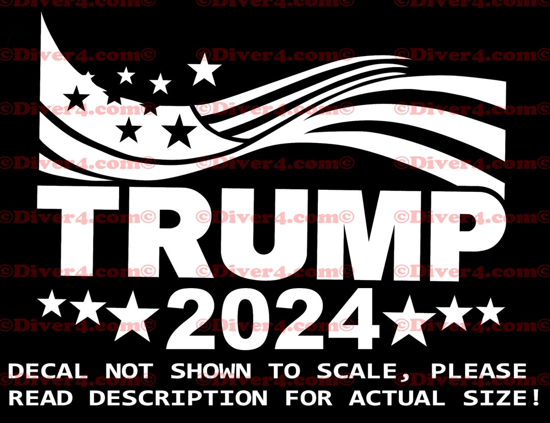 Trump 2024 Flag Car Truck Van Window or Bumper Sticker Vinyl Decal - Etsy