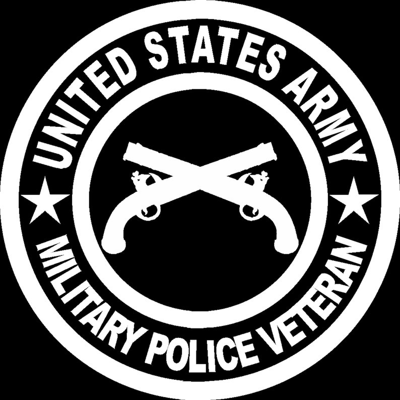 US Army Military Police Veteran Custom Car Truck Van Window or Bumper ...