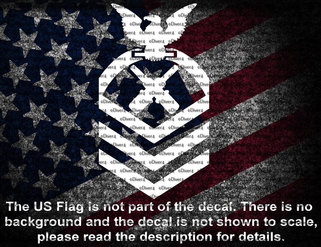 US Navy Gunners Mate Chief Crow Insignia Car Van Truck Sticker Cut ...