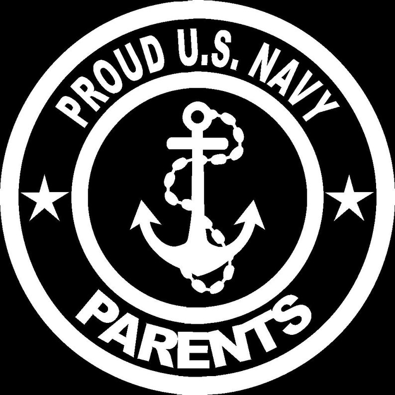 Proud US Navy Parents Die Cut Vinyl Decal Bumper Sticker - Etsy