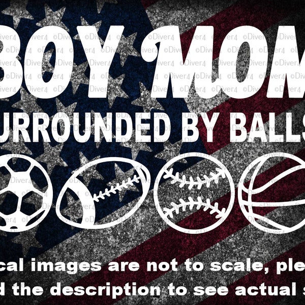 Boy Mom Surrounded by Balls Car Sticker - Etsy