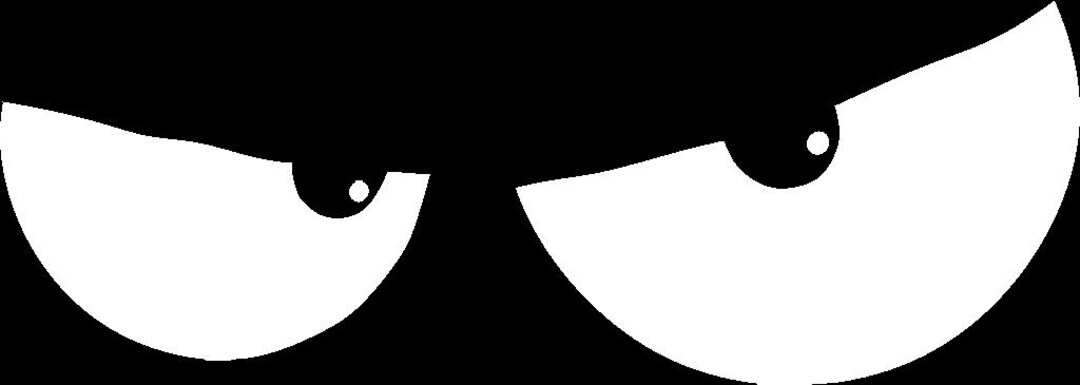 Angry Cartoon Eyes # 1 Car Truck Van Window or Bumper Sticker Vinyl ...