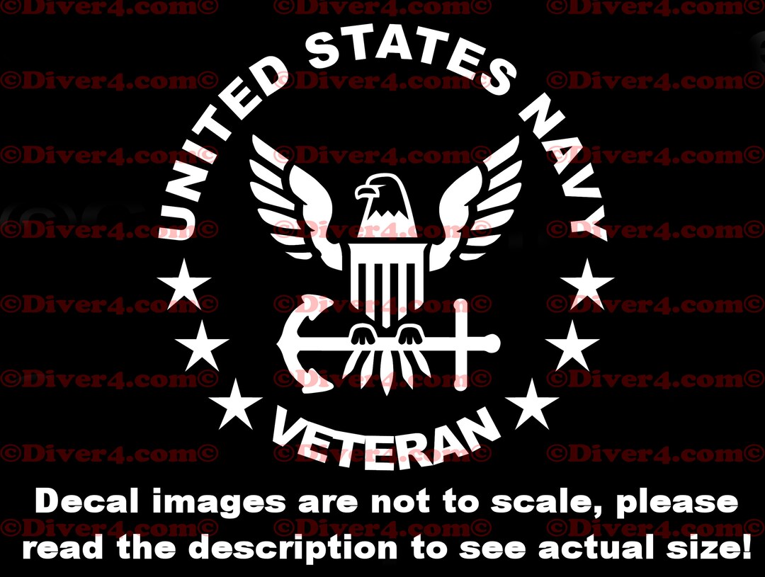 Round US Navy Veteran Car Truck Van Window or Bumper Sticker Vinyl ...