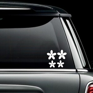 Retro 60s Flowers # 5 Custom Car Truck Van Window or Bumper Sticker ...