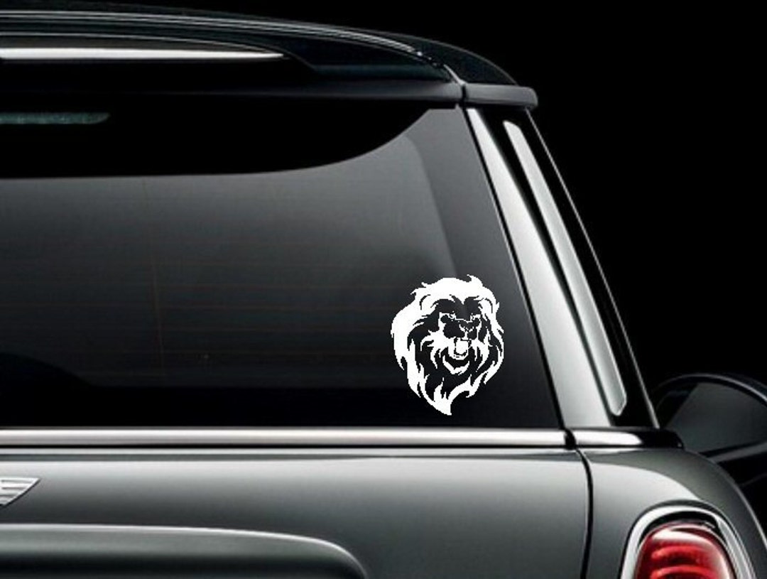 Lion Head Custom Car Truck Van Window or Bumper Sticker Vinyl Decal - Etsy