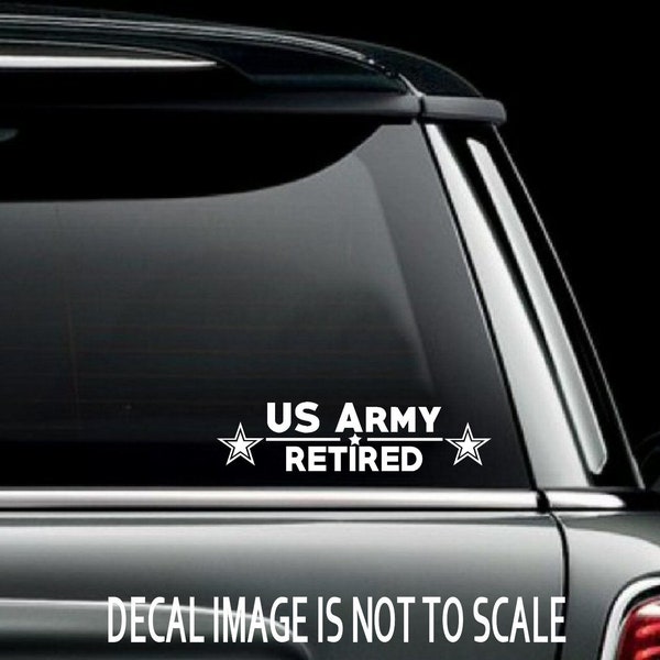 Retired Army Decal for Car - Etsy