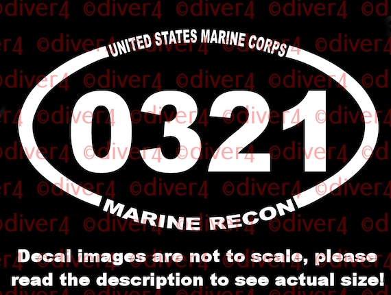 USMC 0321 Marine Recon MOS Car Truck Van Window Decal Sticker | Etsy