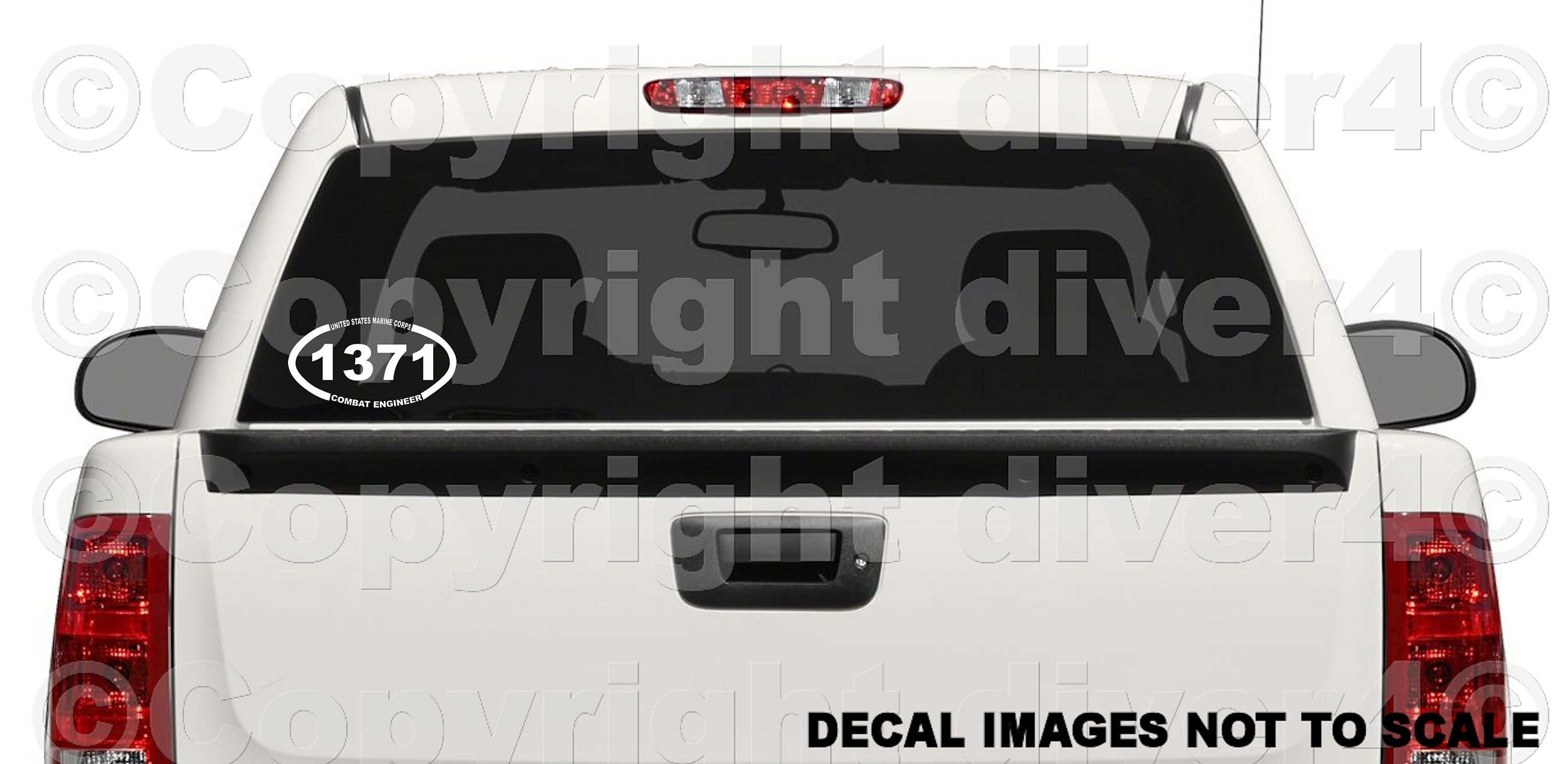 USMC 1371 Combat Engineer Oval Car Truck Van Window or Bumper - Etsy