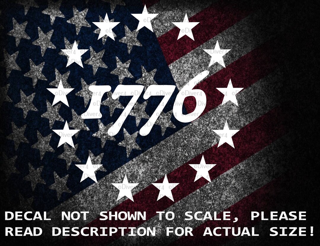 Circle of 13 Stars With 1776 in the Middle Car Van Truck Sticker Cut ...