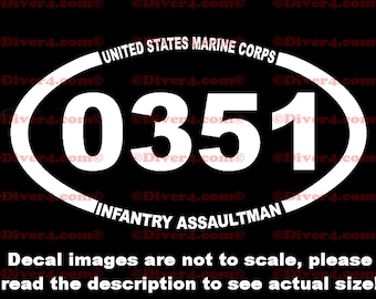 0351 USMC Assaultman Vinyl Car Decal - Etsy