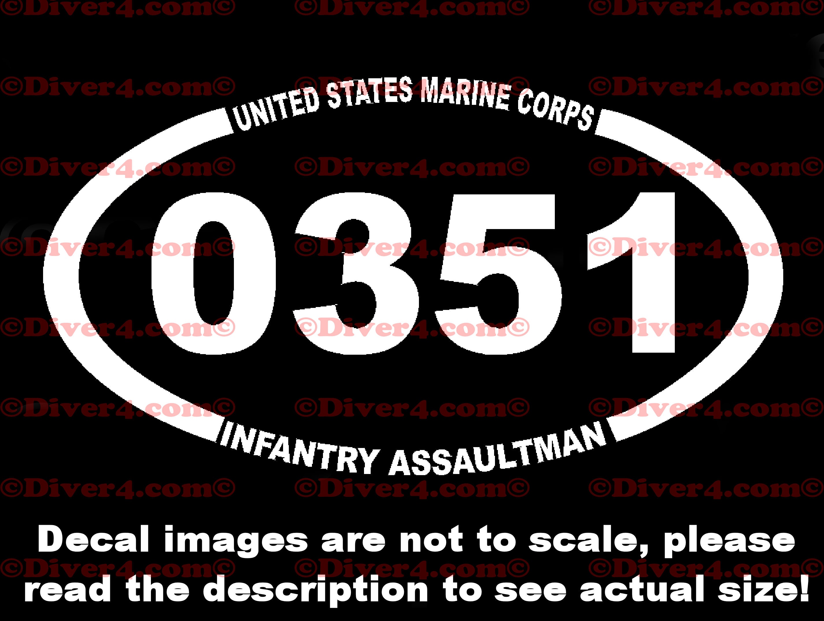 USMC 0351 Infantry Assaultman Car Truck Van Window or Bumper | Etsy