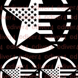 Set of 3 Military Oscar Mike American Flag Star Hood & Doors Vinyl ...