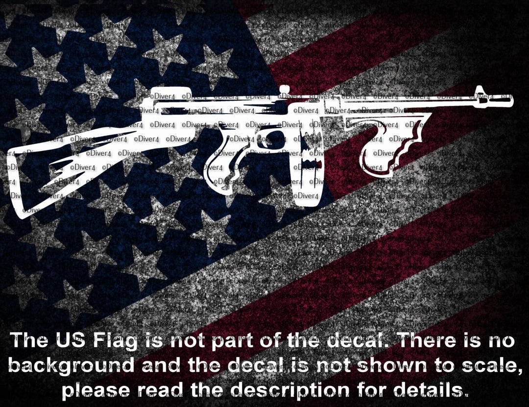 This is a Custom Tommy Gun Silhouette Die Cut Vinyl Decal - Etsy