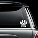 Who Rescued Who Paw Print Custom Car Truck Van Window or Bumper Sticker ...
