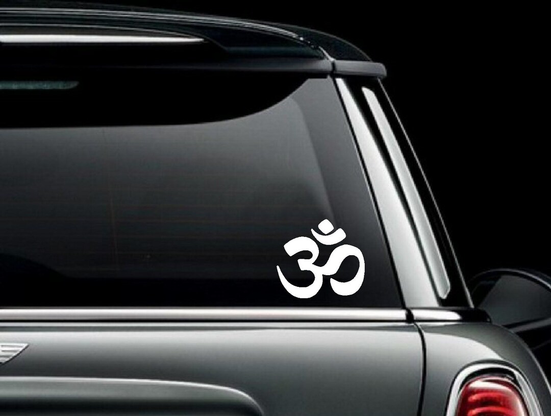 Yoga OM Symbol Car Truck Van Window or Bumper Sticker Vinyl Decal - Etsy