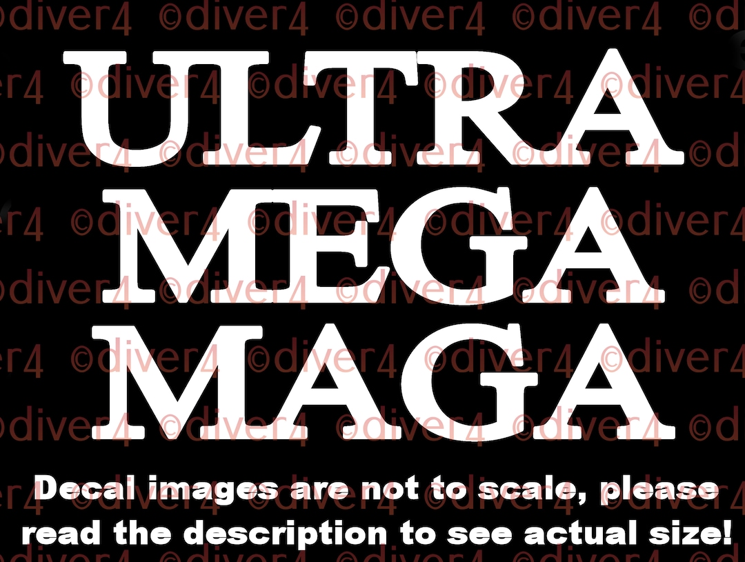 ULTRA MEGA MAGA Truck Van Window Decal or Bumper Sticker Vinyl Decal - Etsy