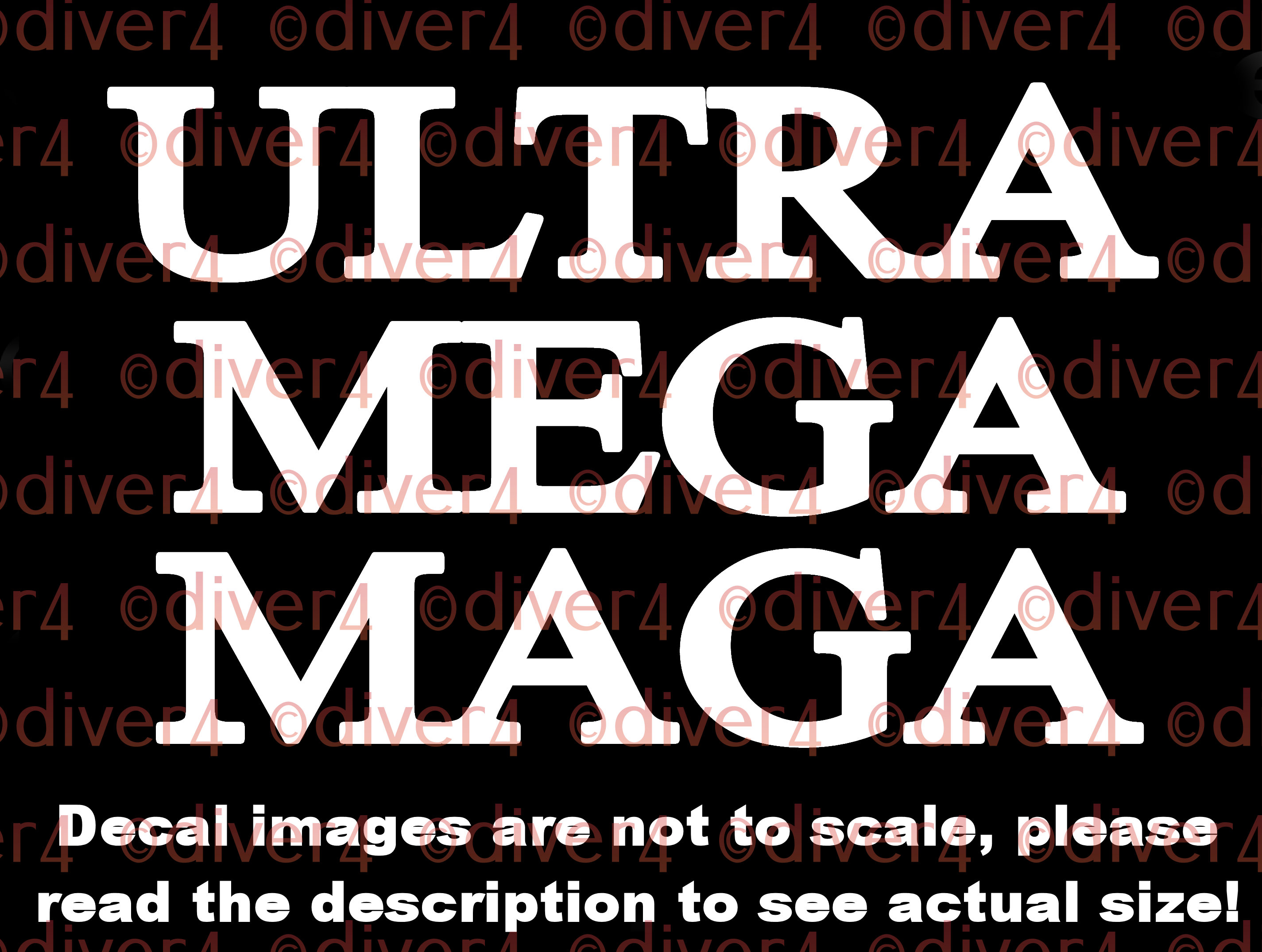 ULTRA MEGA MAGA Truck Van Window Decal or Bumper Sticker Vinyl - Etsy