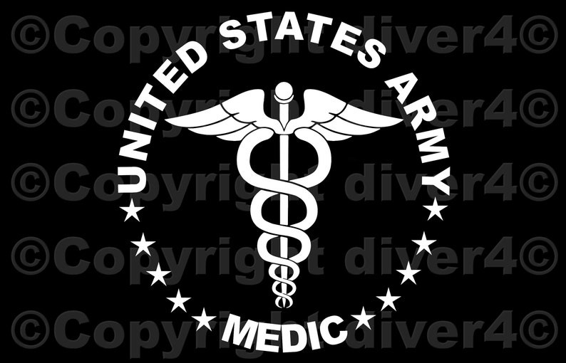 US Army Medic With Caduceus Custom Car Truck Van Window or Bumper ...