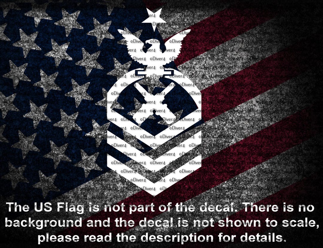 US Navy Gunners Mate Senior Chief Crow Insignia Car Van Truck Sticker ...