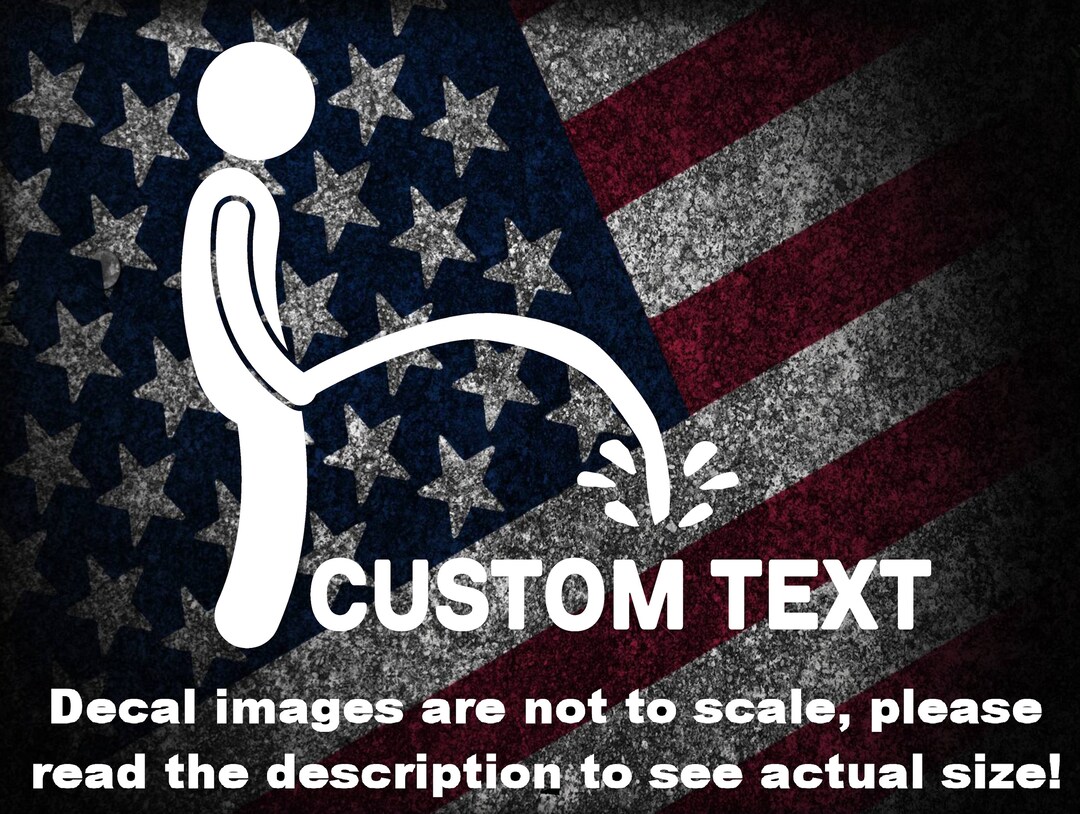 Stick Figure Peeing on Your Custom Text Car Truck Van Window Decal or ...