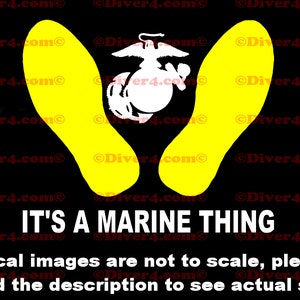 USMC Yellow Footprints It's A Marine Thing Car Truck Van Window or ...