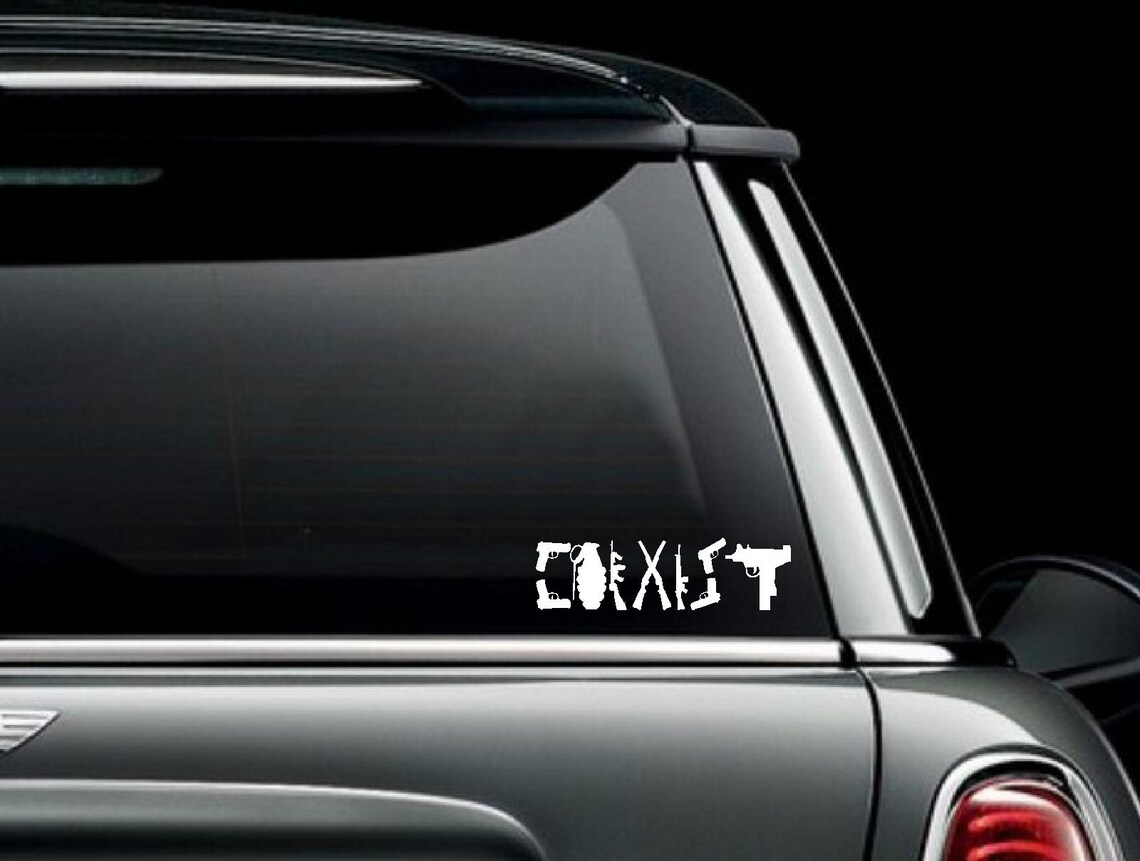 Firearms Coexist Custom Car Truck Van Window or Bumper Sticker Vinyl ...
