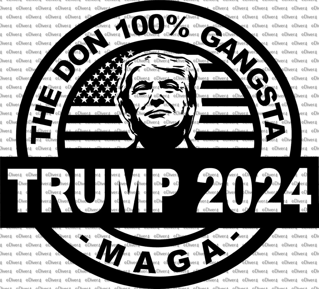 The Don 100% Gangsta Trump 2024 MAGA Car Van Truck Sticker Cut Vinyl ...