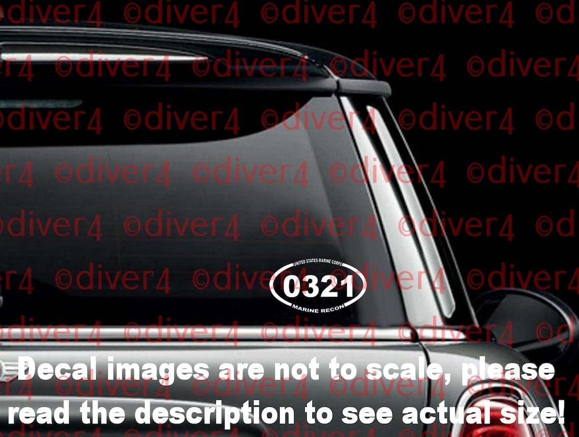 USMC 0321 Marine Recon MOS Car Truck Van Window Decal Sticker Vinyl ...