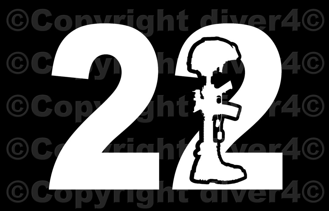 22 A Day With Fallen Soldier Military Cross Car Truck Van Window or ...