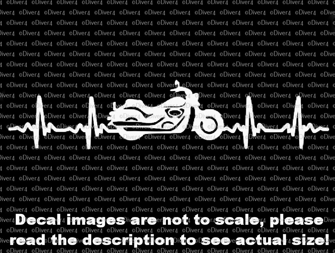Motorcycle in a Heartbeat Truck Van Window Decal Sticker Vinyl Decal - Etsy