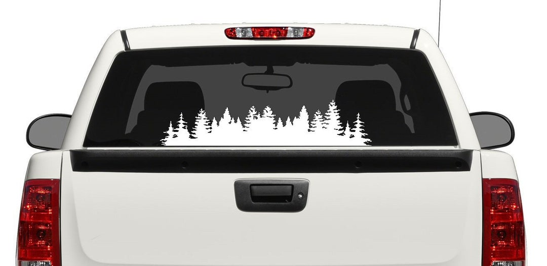 Large Forest Treeline Custom Car Truck Van Window or Bumper Sticker ...