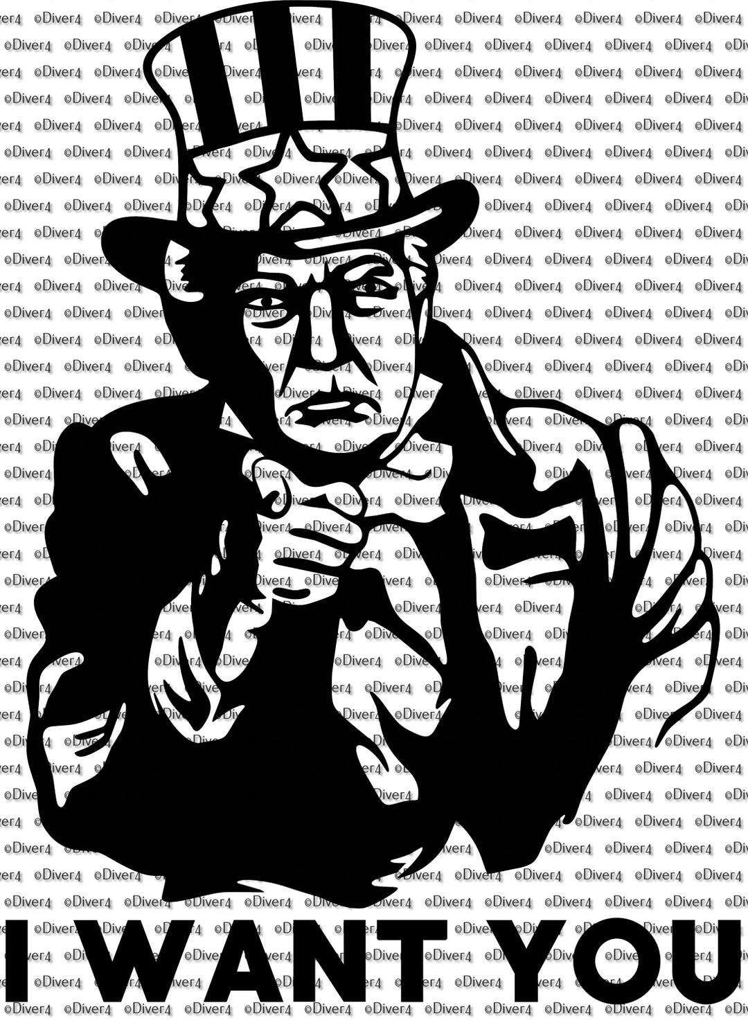 Trump as Uncle Sam I Want You MAGA Car Van Truck Sticker Cut Vinyl ...